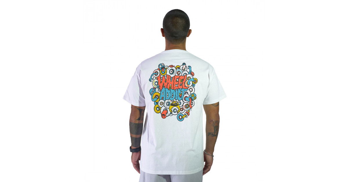 Wheeladdict Disorder TS - White T-shirt - Bladeville Wheeladdict Disorder TS - White T-shirt - Bladeville